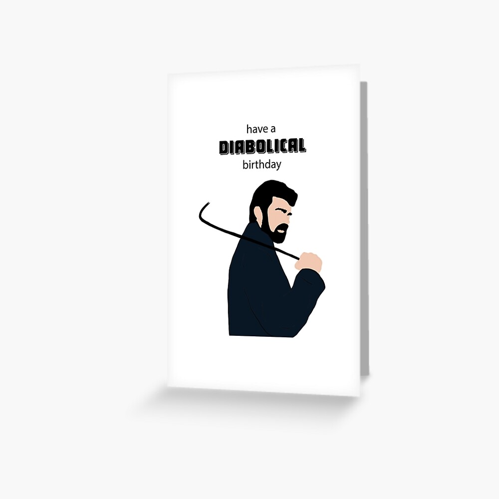 "Diabolical Billy Gift Butcher Birthday Card" Greeting Card for Sale by ...