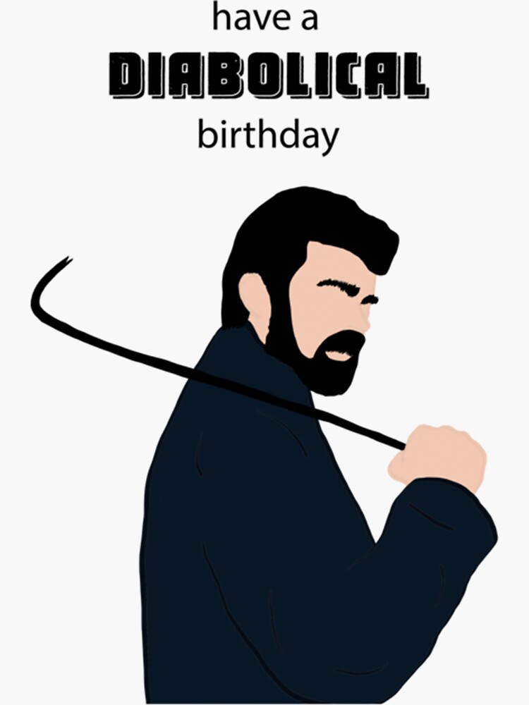 "Diabolical Billy Gift Butcher Birthday Card" Sticker by JacquesButcher ...