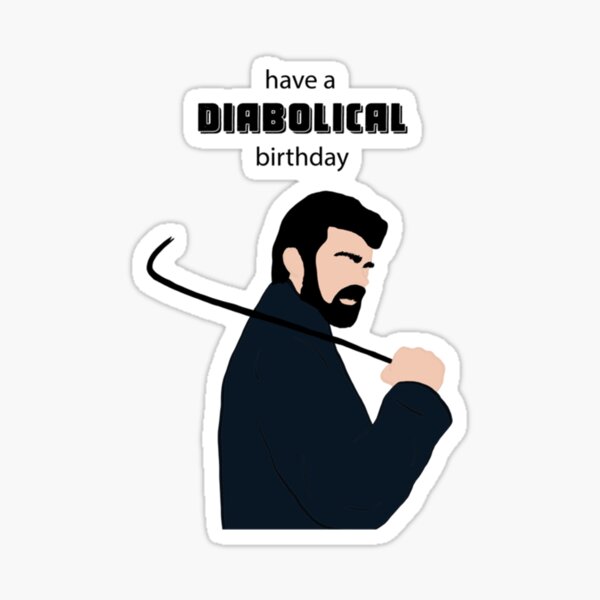 "Diabolical Billy Gift Butcher Birthday Card" Sticker by JacquesButcher ...