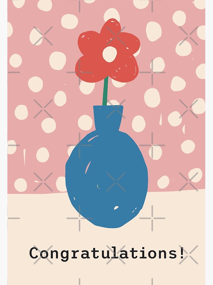 "Congratulations colorful minimal greeting card" Photographic Print for ...