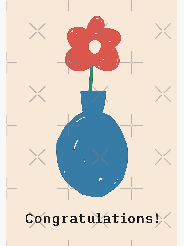 "Congratulations colorful minimal greeting card" Poster for Sale by ...