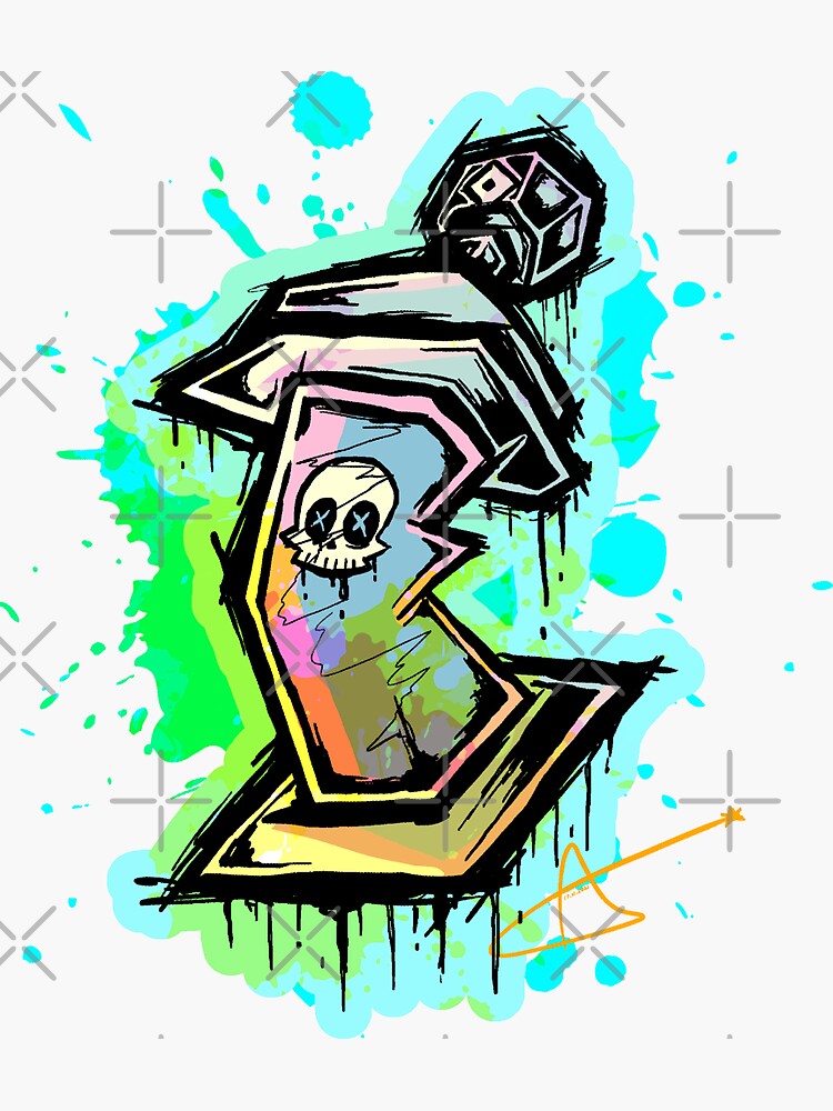"Graffiti Can - Illustration 2021" Sticker for Sale by Albratronic ...
