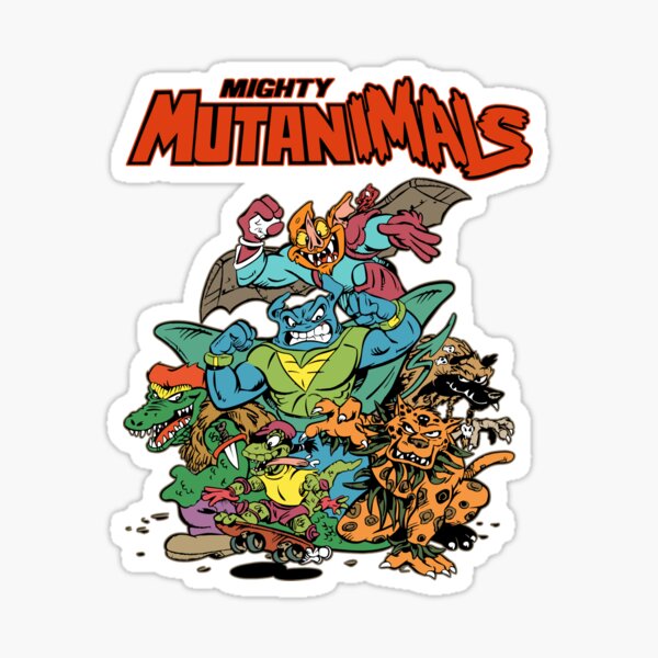 "Mighty Mutanimals" Sticker for Sale by Nizamo | Redbubble