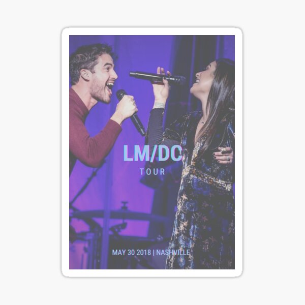 "LM/DC TOUR POSTER" Sticker by Darelila | Redbubble
