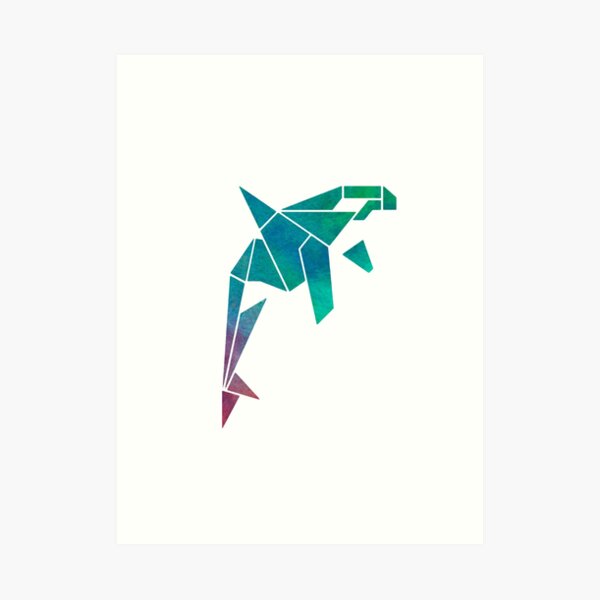 "Geometric orca killer whale watercolor design" Art Print for Sale by ...
