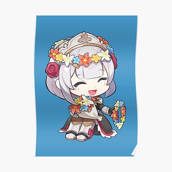 "Genshin Impact - Chibi Noelle in Windbloom Festival" Poster by Krimsy ...