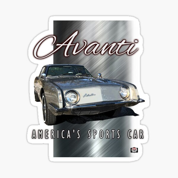 "Avanti-America's Sports car" Sticker for Sale by RMautoart42 | Redbubble