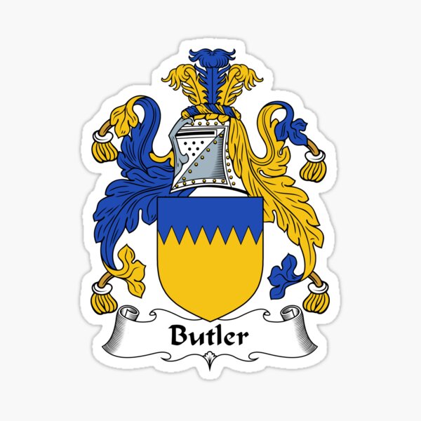 "Butler Coat of Arms / Butler Family Crest" Sticker for Sale by ...
