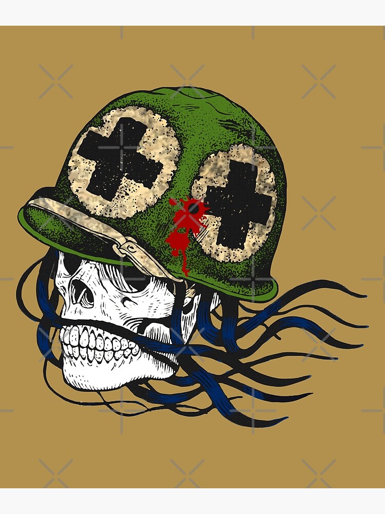 "Vintage Skull WW2 Cool Military Solider" Poster by Boy-Mom-Shop ...