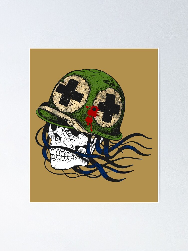 "Vintage Skull WW2 Cool Military Solider" Poster for Sale by Boy-Mom ...