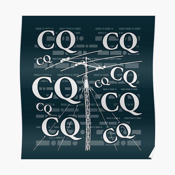 "CQ Morse Code" Poster for Sale by tuzlay | Redbubble