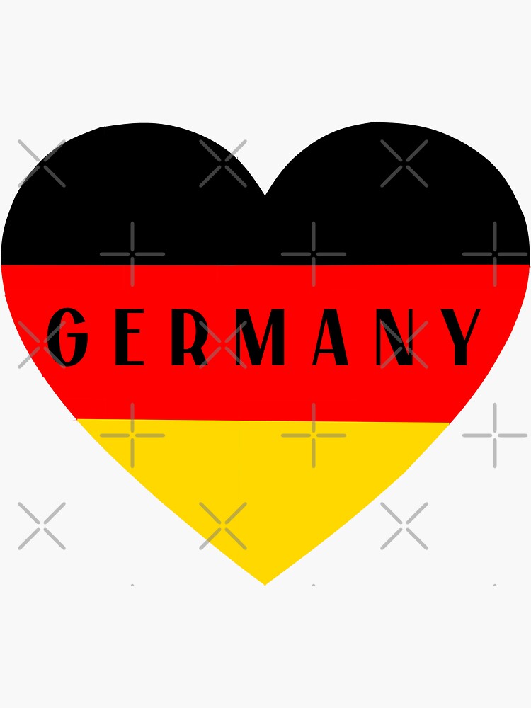 "Heart in Germany" Sticker for Sale by Kharotus | Redbubble
