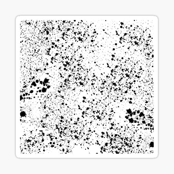 "Black and White Splatter" Sticker for Sale by SigmaFox | Redbubble