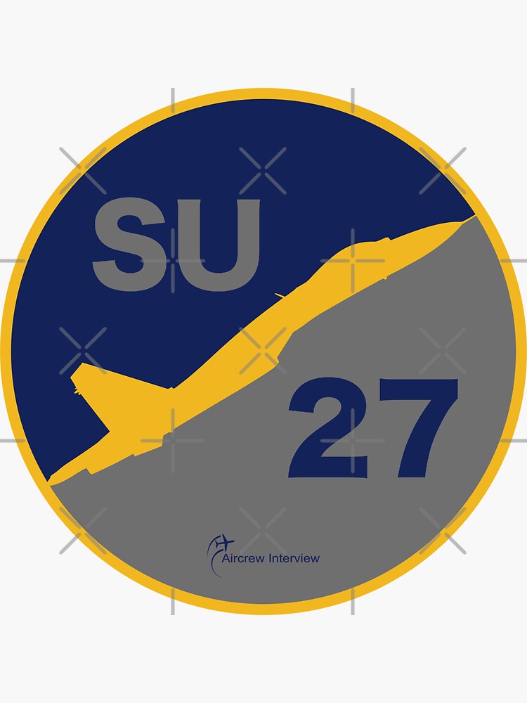 "SU-27 Flanker" Sticker by ACInterview | Redbubble