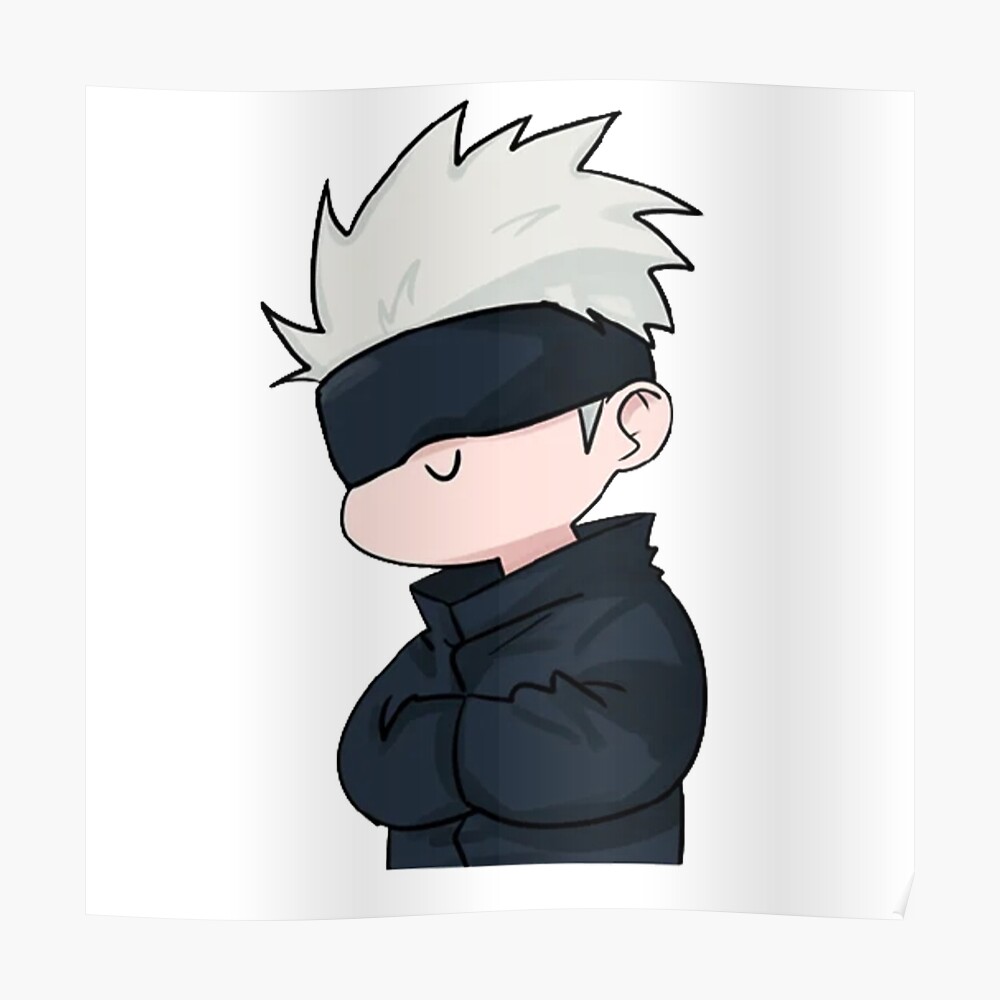 Gojo Cat Gojo Satoru Chibi Jujutsu Kaisen Anime Sticker Water-Resistant ...