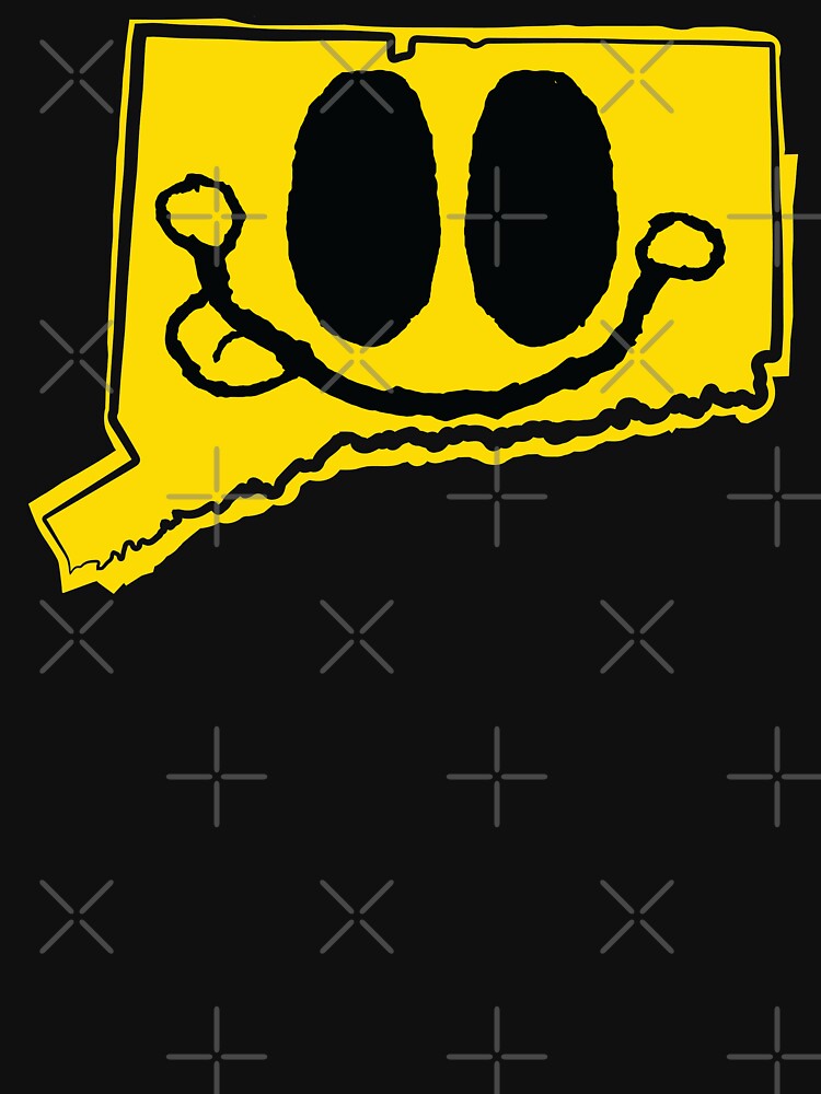 "Connecticut Happy Face with tongue sticking out" T-shirt by pelagio ...