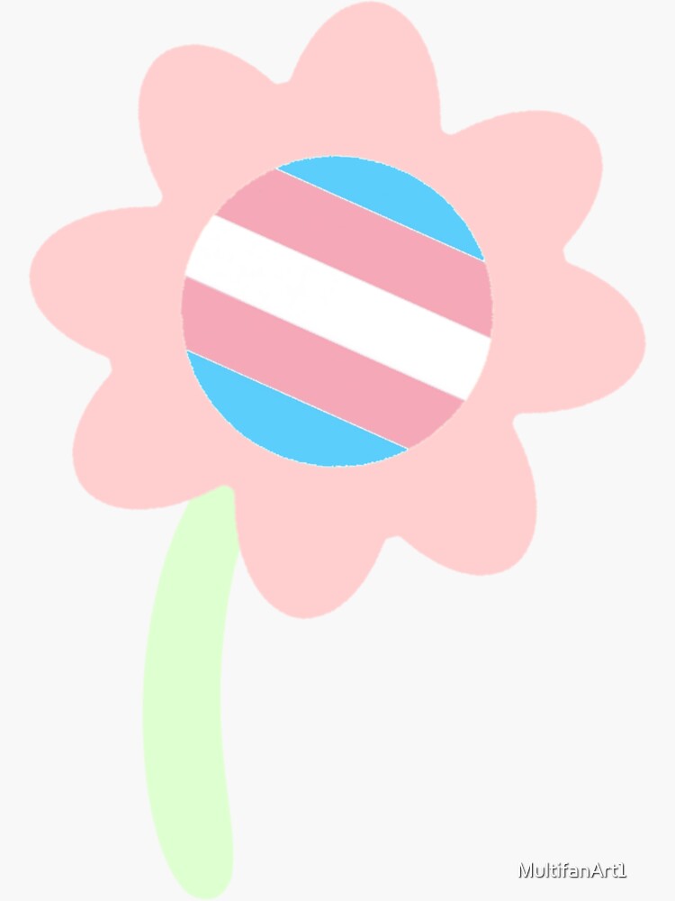 "Transgender Pride Flag Flower Pattern" Sticker for Sale by ...