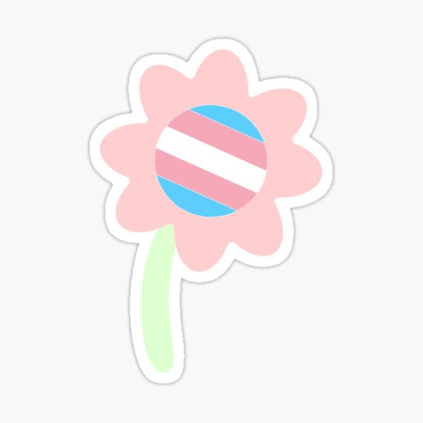 "Transgender Pride Flag Flower Pattern" Sticker for Sale by ...