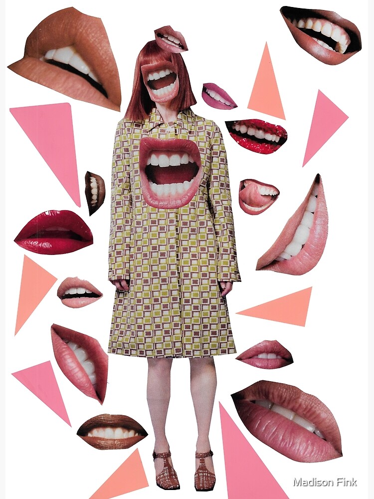 "Retro Lips Collage" Poster for Sale by maddie-sun | Redbubble
