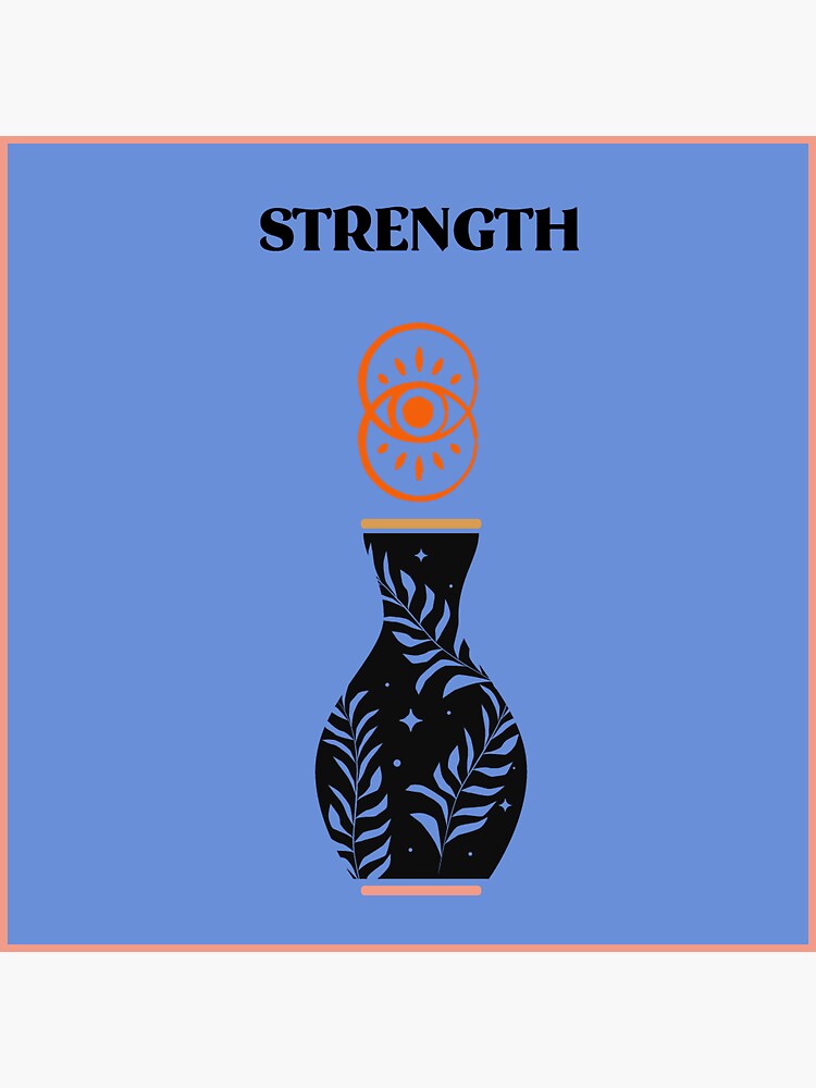 "STRENGTH" Sticker for Sale by MSPAZART | Redbubble