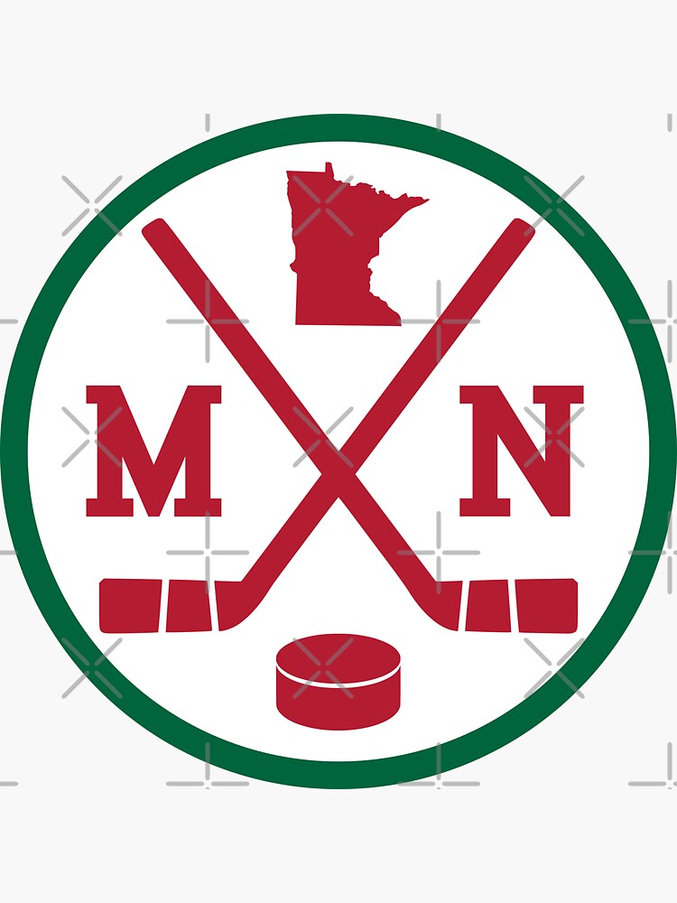 "Retro Minnesota Hockey Emblem Vintage MN" Sticker for Sale by ...