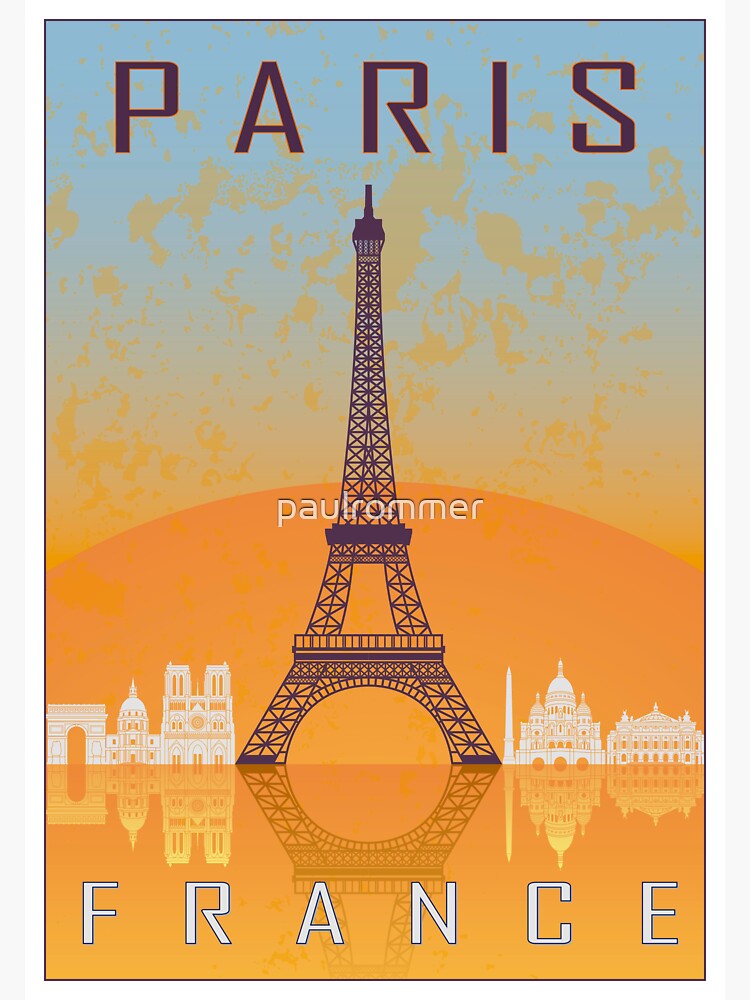 "Paris vintage poster" Sticker for Sale by paulrommer | Redbubble