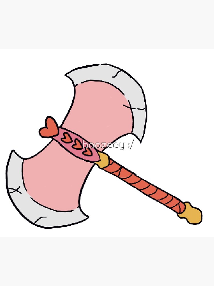 "Cute Pink Kawai Axe" Sticker for Sale by PastelGhost1975 | Redbubble