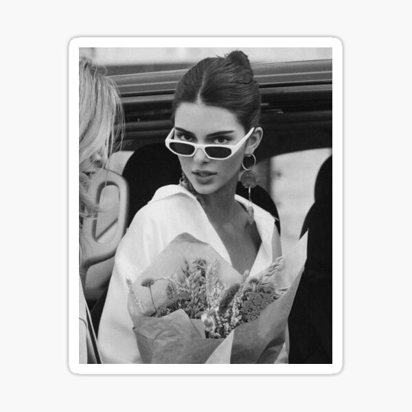 "Kendall Jenner : Black aesthetic" Sticker by Louiscardin | Redbubble