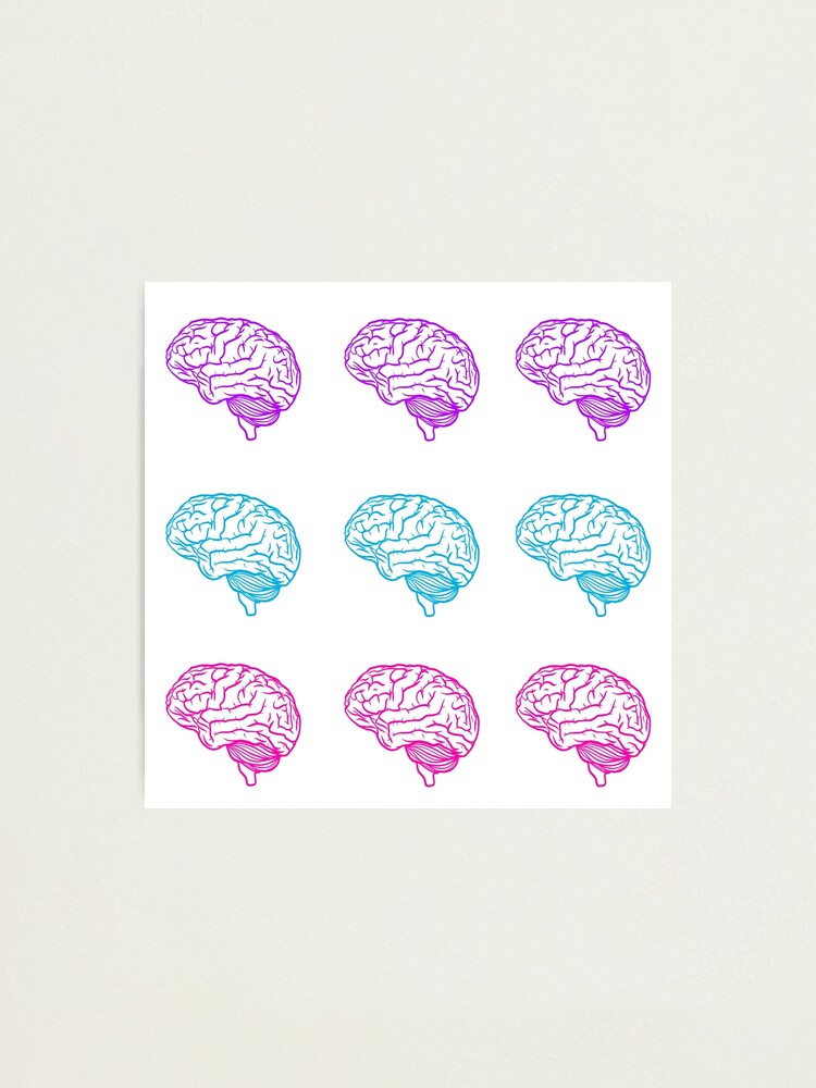 "Brains sticker pack " Photographic Print by Kim-Chi-Arts | Redbubble