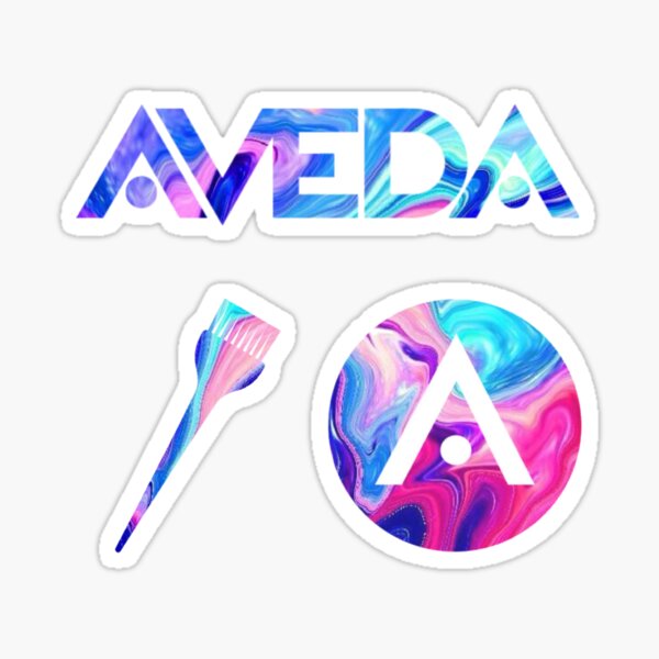 "Blue and Pink Marble Aveda Logo Sticker Pack" Sticker for Sale by ...