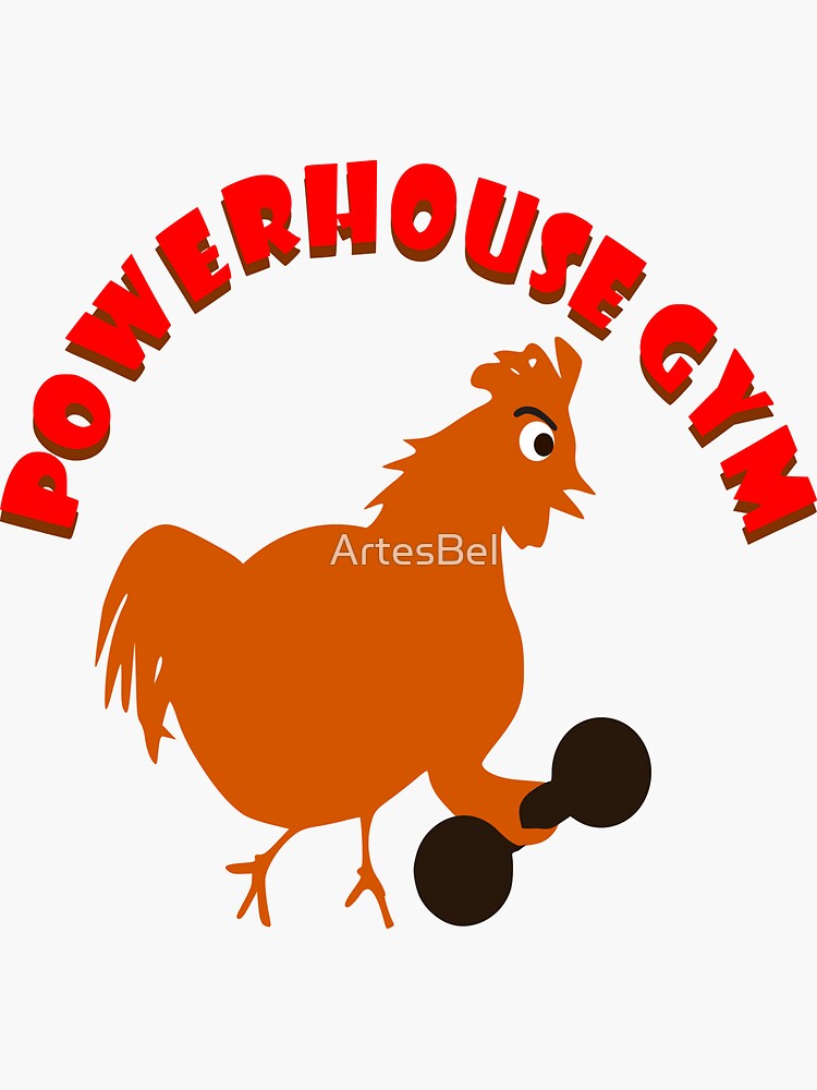 "PowerHouse Gym" Sticker for Sale by ArtesBel | Redbubble