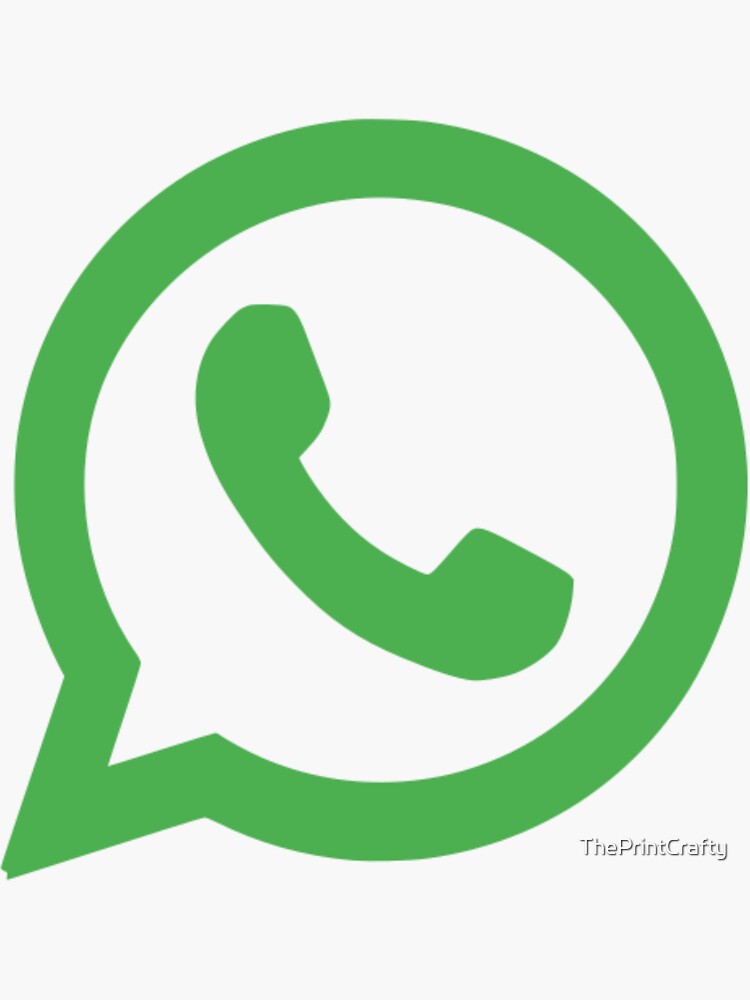 "WhatsApp logo" Sticker for Sale by ThePrintCrafty | Redbubble
