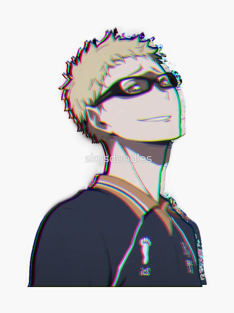 "Tsukishima" Sticker by skysdoodles | Redbubble