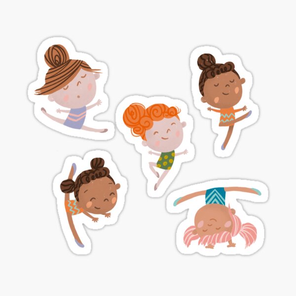 "baby gymnasts kit" Sticker for Sale by patgalvao | Redbubble