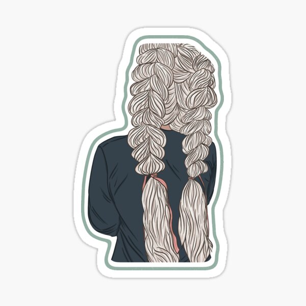 "Cute Braids" Sticker by natalieeedrawss | Redbubble