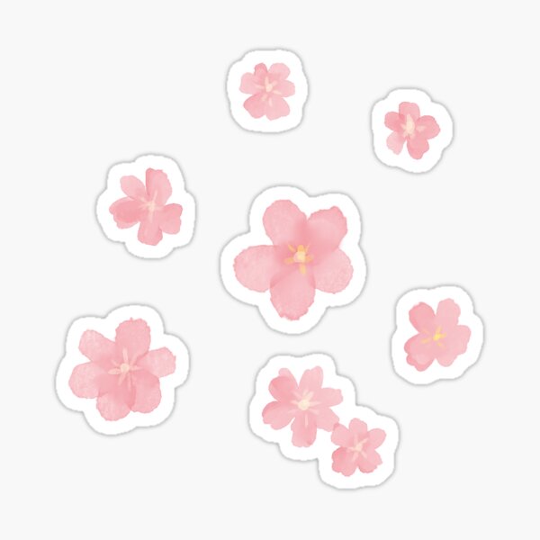 "Pink Flower Stickers" Sticker for Sale by Jungee | Redbubble