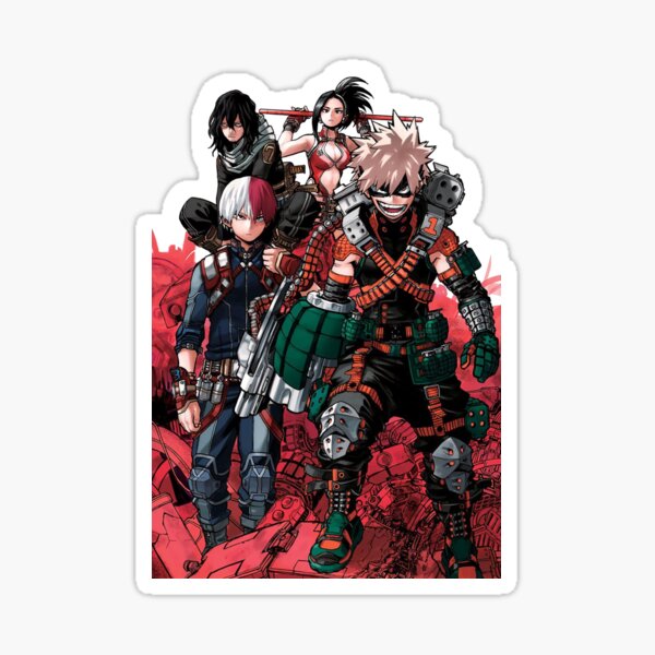 "bakugou rampage" Sticker for Sale by mandorist9 | Redbubble