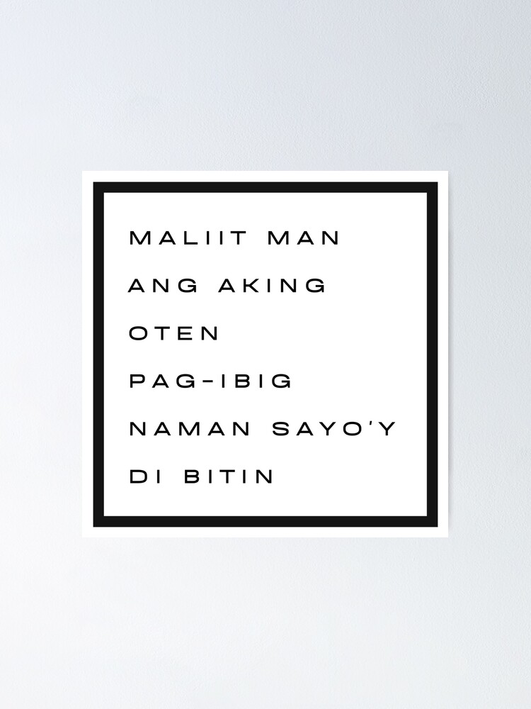 "Funny Filipino Pick Up Line - Oten (Penis/Dick)" Poster by ...