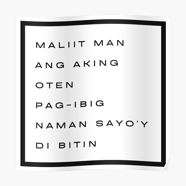 "Funny Filipino Pick Up Line - Oten (Penis/Dick)" Poster by ...