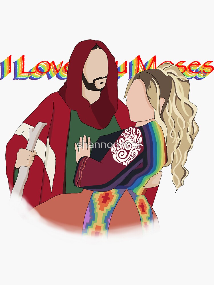 "I Love You Moses" Sticker for Sale by shannonkool | Redbubble