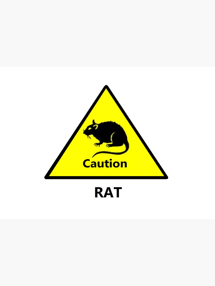 "Rat Caution sign design" Sticker by InfestedRat | Redbubble