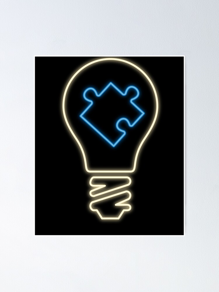 Póster «Cartel de neón retro de los años 80 Concienciación sobre el ...