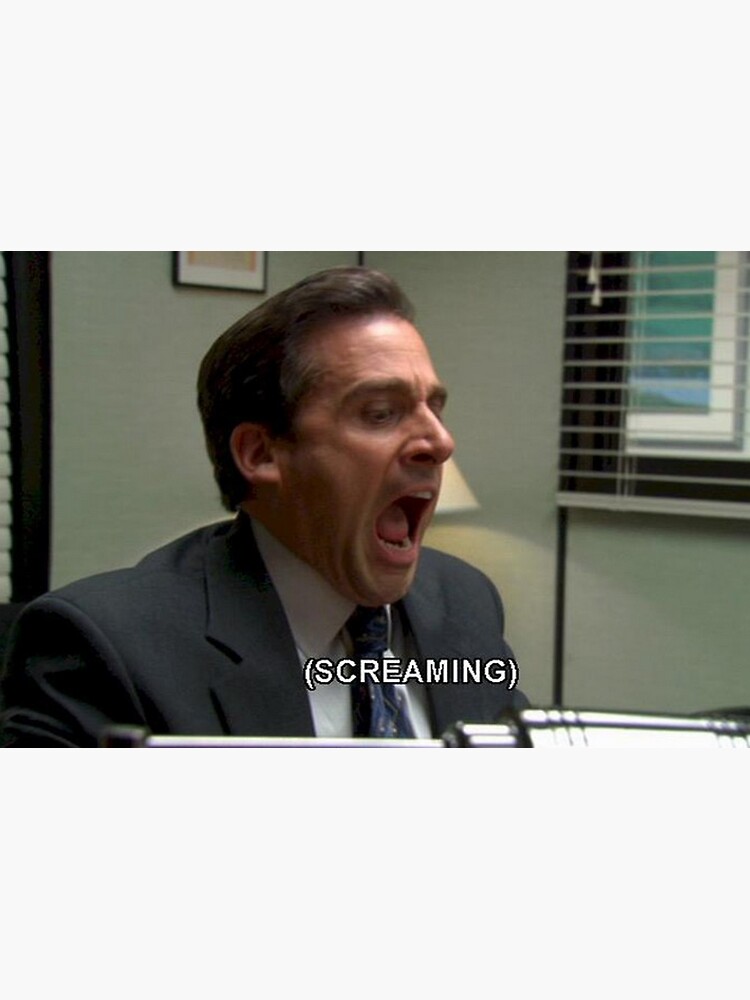 "DAS BÜRO MEME MICHAEL SCOTT SCHREIEN" Sticker von trrylovesyogurt ...