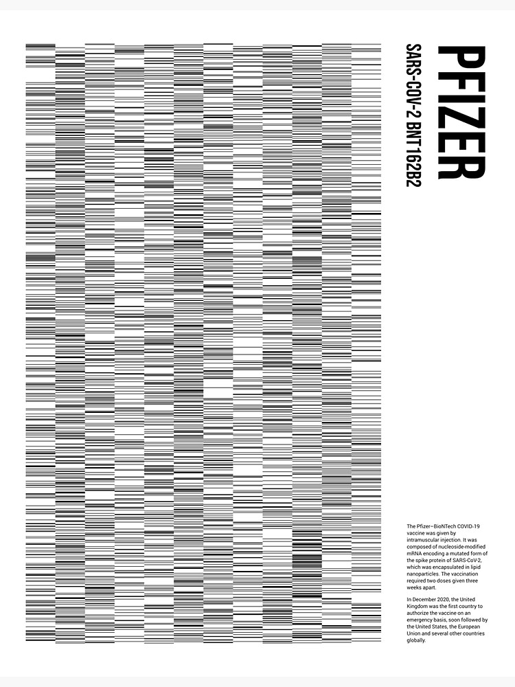 "Pfizer COVID-19 Vaccine Barcode" Sticker by connor4312 | Redbubble