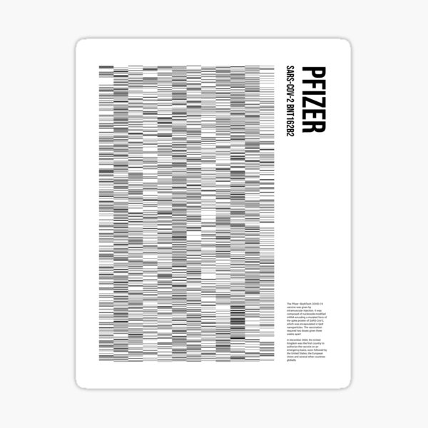 "Pfizer COVID-19 Vaccine Barcode" Sticker by connor4312 | Redbubble