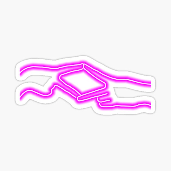"adpi neon pink hand symbol" Sticker for Sale by acetaryst | Redbubble