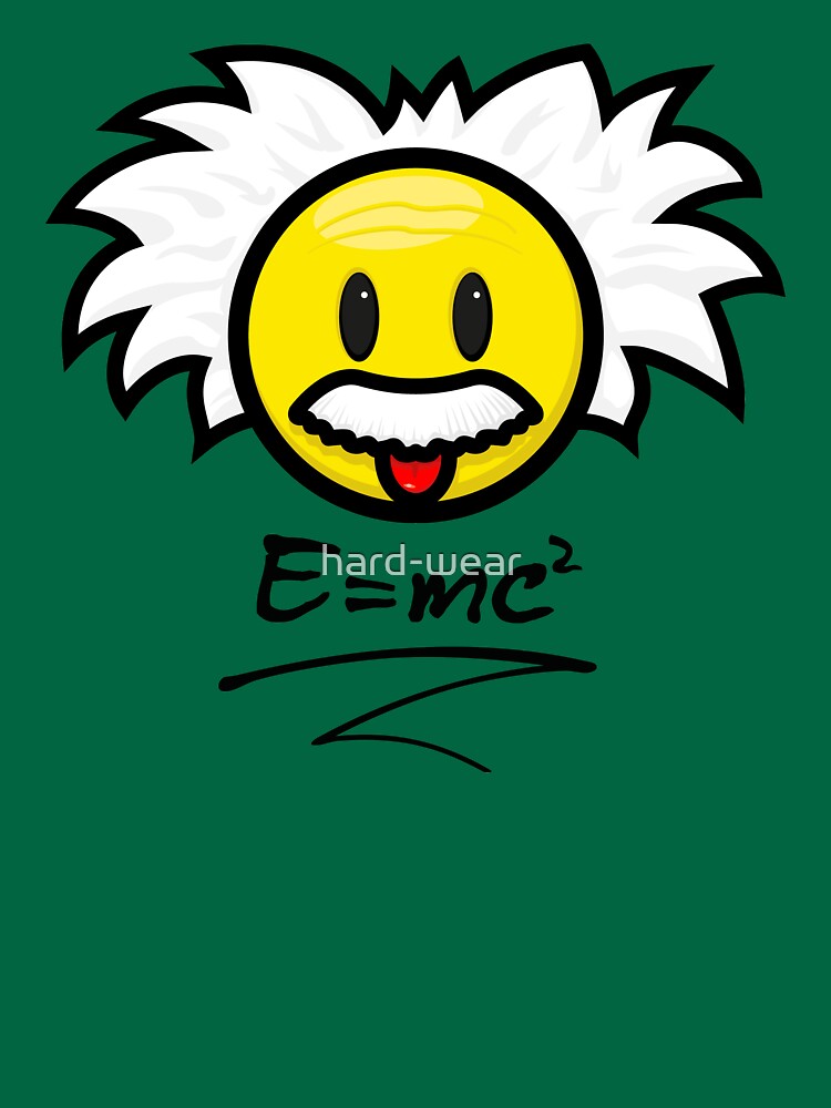 "Einstein Smiley + E=mc²" T-shirt for Sale by hard-wear | Redbubble ...
