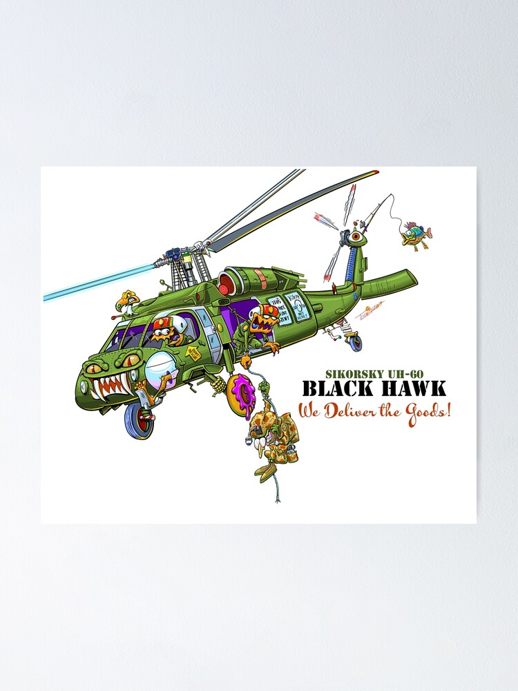 "The Black Hawk Helicopter" Poster for Sale by DocSmith | Redbubble