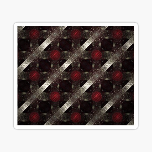 "Silver Bars and Ruby Balls Fractal" Sticker for Sale by cannemoser ...