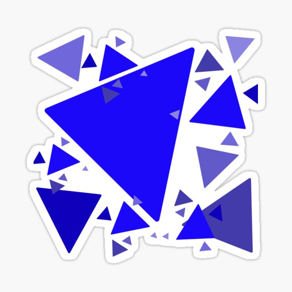 "Triangle pattern, Blue triangle" Sticker for Sale by PAINTORS | Redbubble
